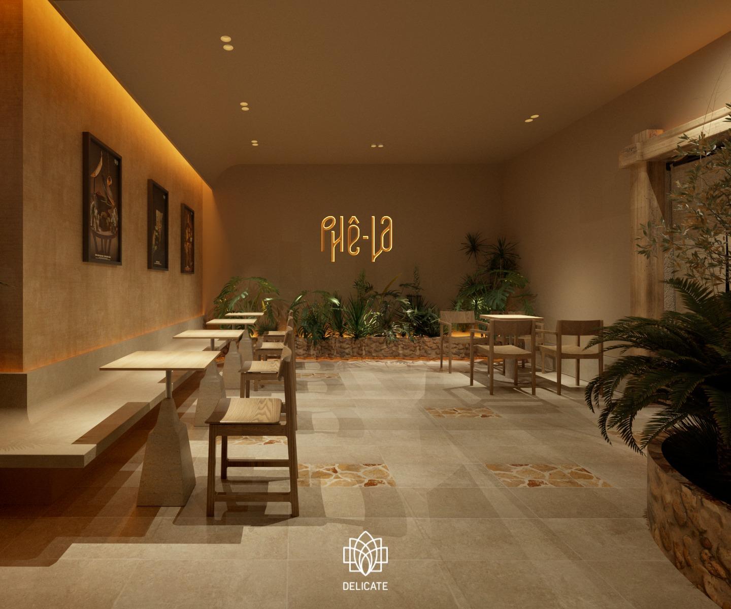 Review thiết kế Phê La Linh Đàm - Nổi bật với vẻ đẹp thô mộc